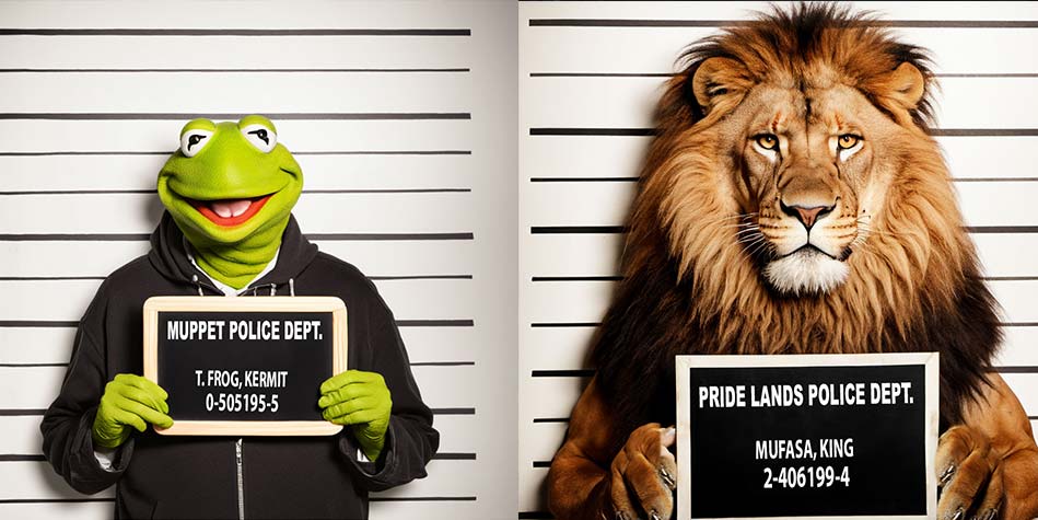 Mugshots of Famous Characters - Justin Wiggins